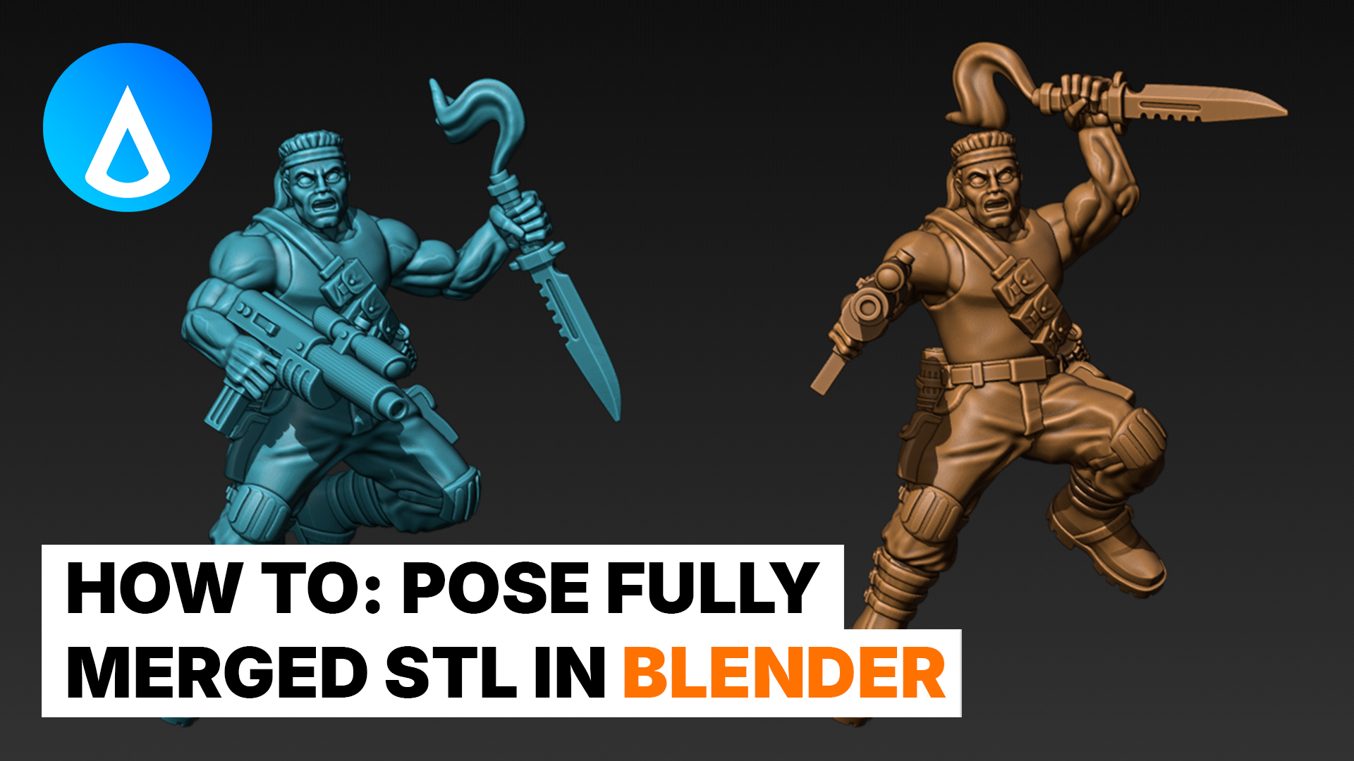 Blender Tutorial - How To: Pose Fully Merged STL for 3D Printing ...